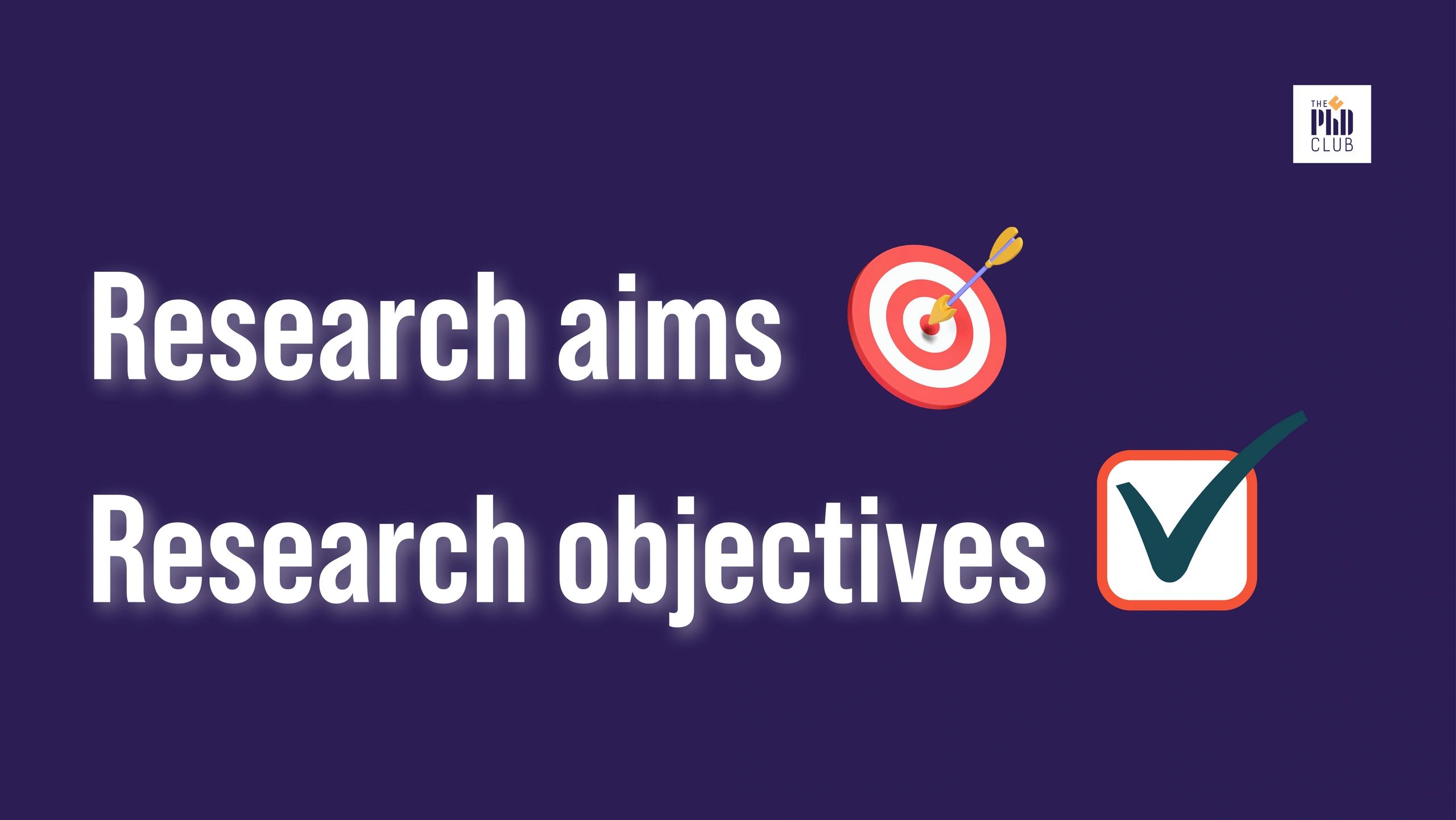 Research aims and objectives
